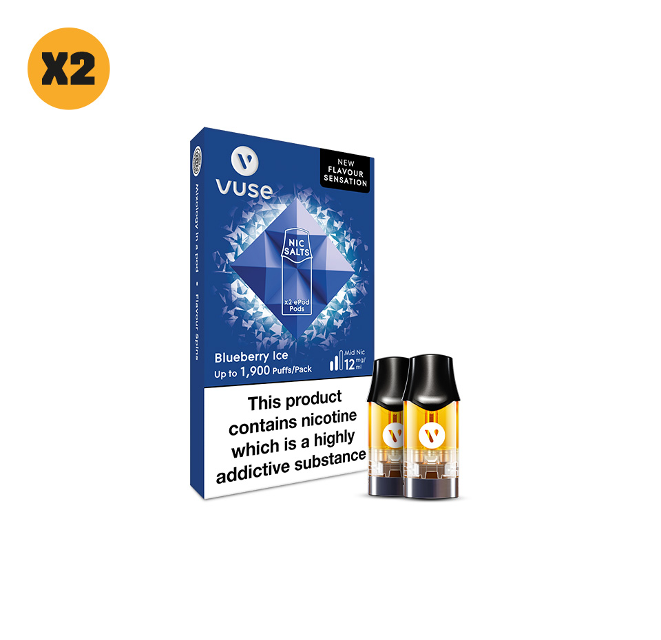 VUSE ePOD 12mg & VUSE GO 10mg Blueberry Ice Bundle